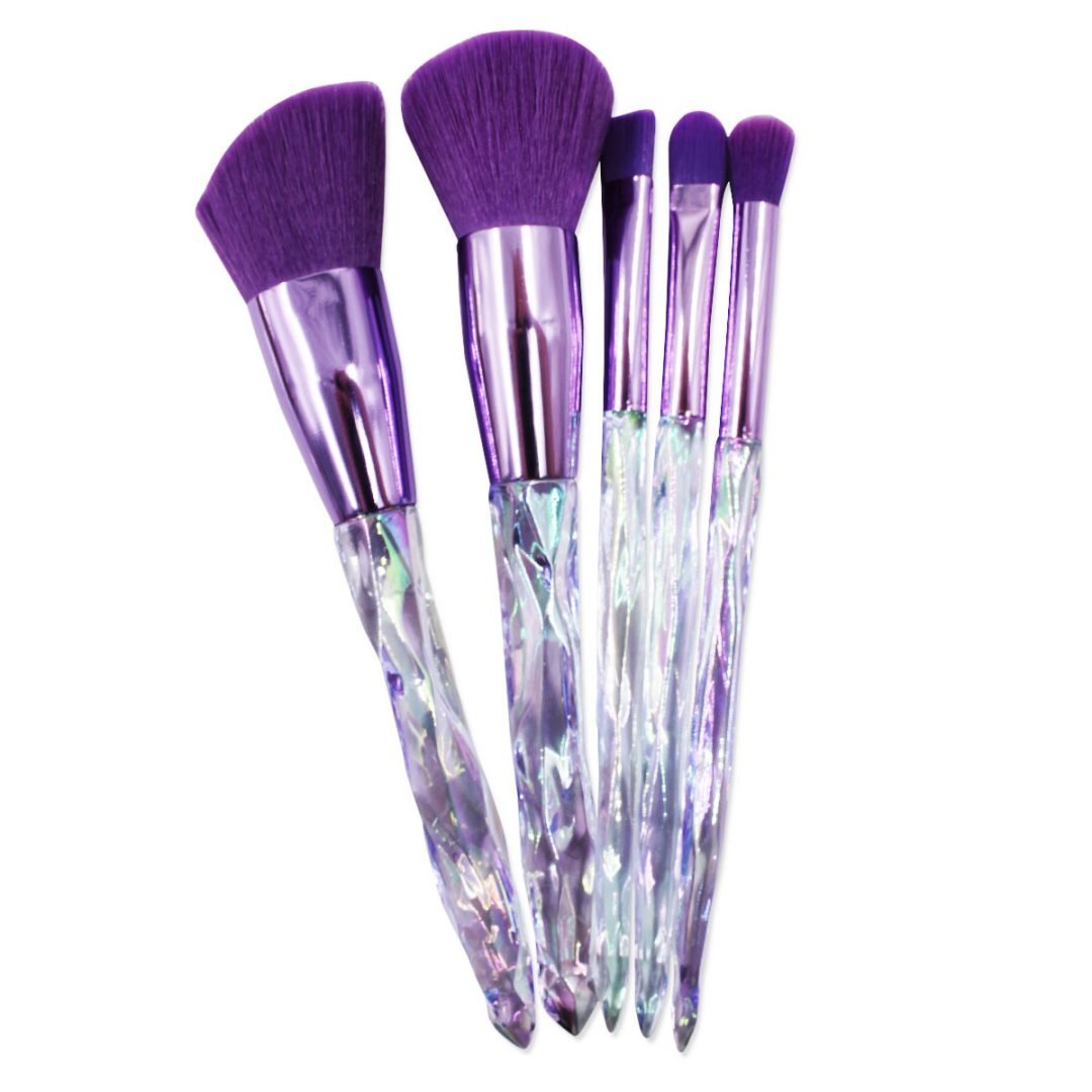 SET DE BROCHAS 5 PIEZAS - MORADO - Luces Beautiful