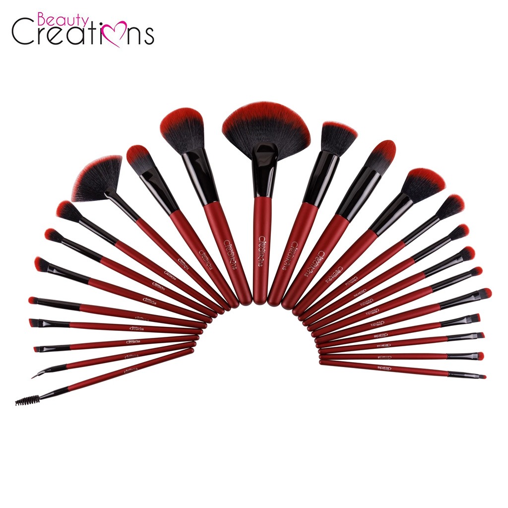 RUBY RED 24PC BRUSH SET - BEAUTY CREATIONS - Luces Beautiful