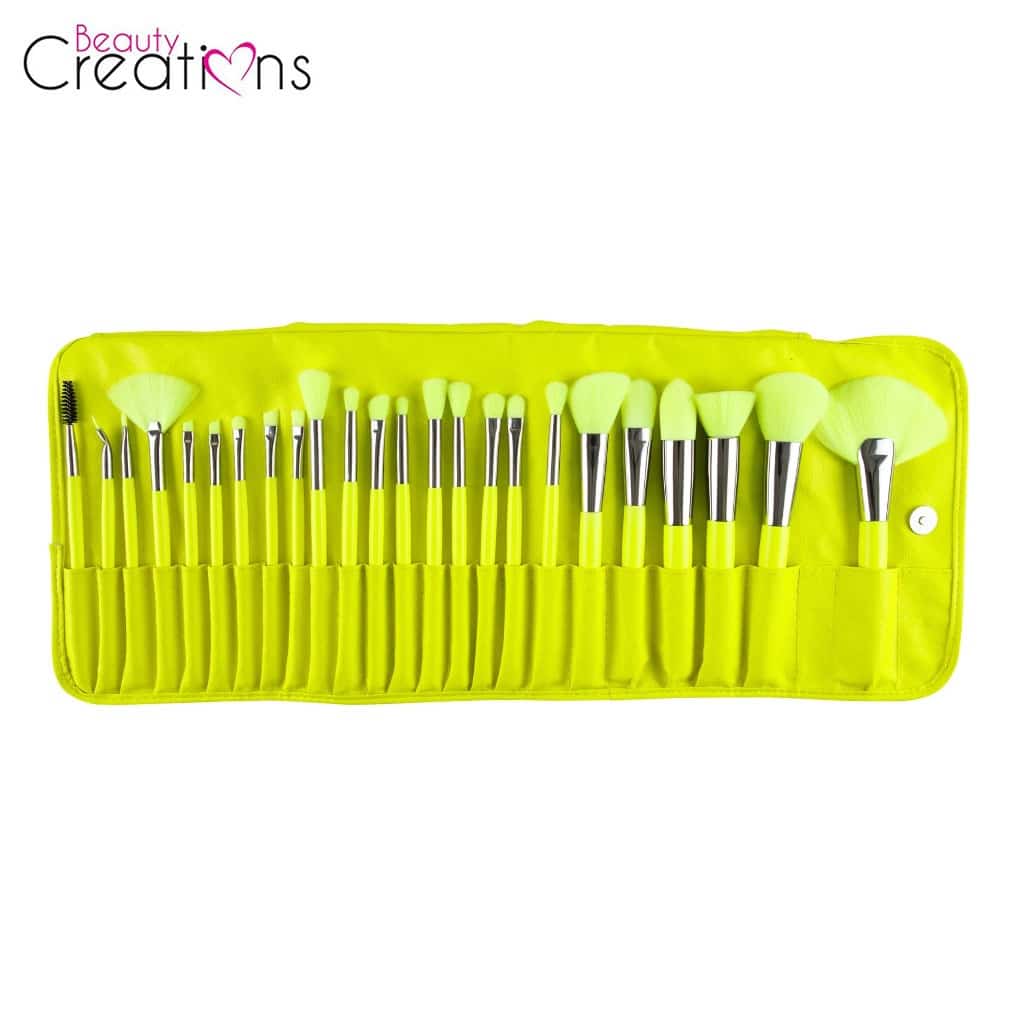 THE NEON YELLOW 24 PC BRUSH SET - BEAUTY CREATIONS - Luces Beautiful
