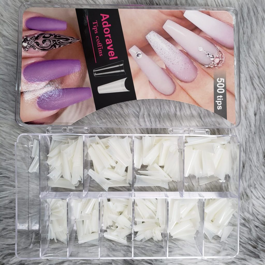 Tip coffin natural 500pc - adoravel - Luces Beautiful