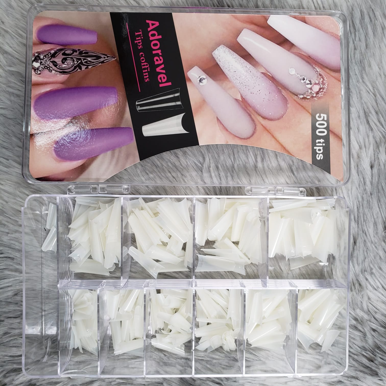 Tip coffin natural 500pc - adoravel - Luces Beautiful