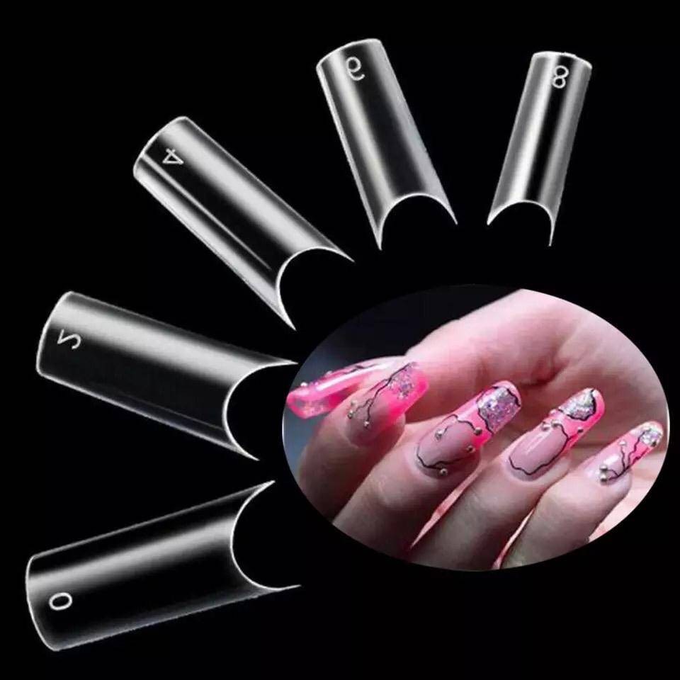 Tip curvatura c transparente 100pc - adoravel - Luces Beautiful